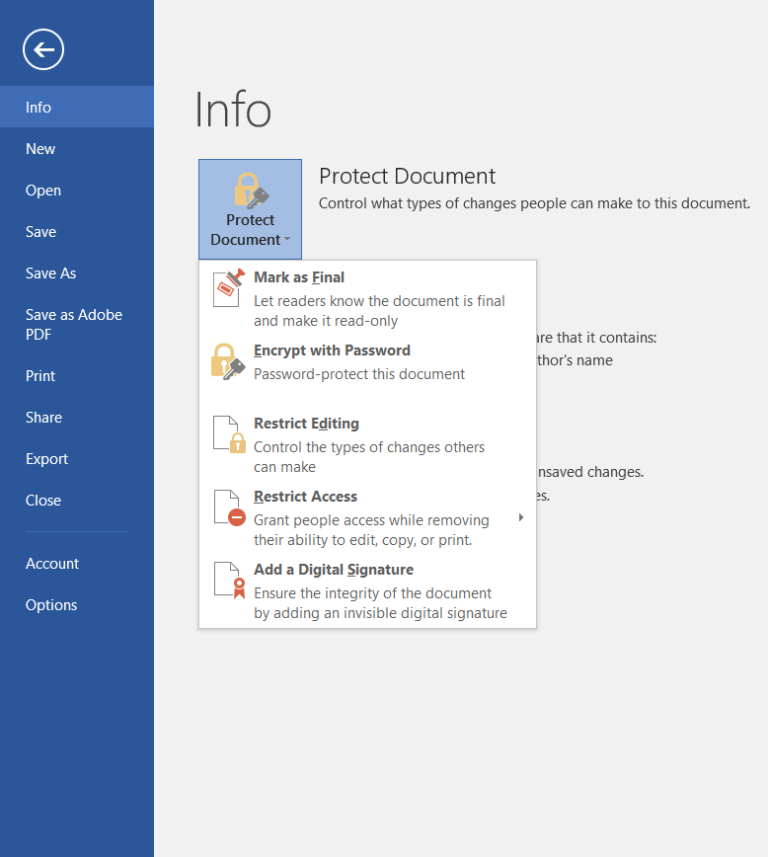Encrypt Office Document - NUS Information Technology | NUS IT Services, Solutions & Governance
