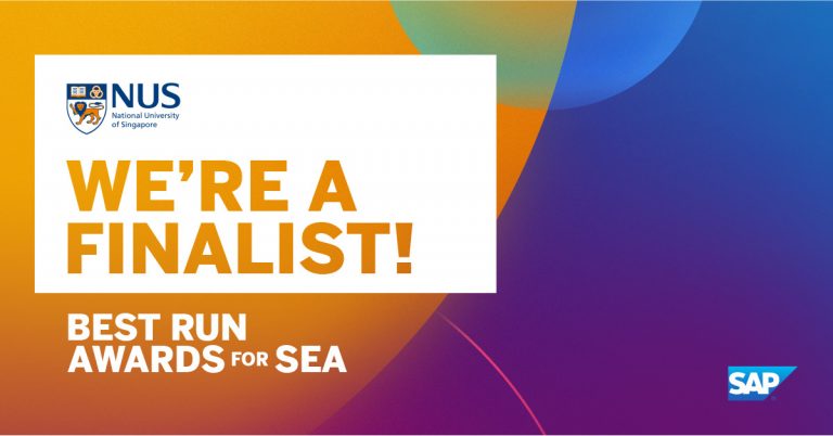 We are a Finalist at the SAP Best Run Awards! - NUS Information ...