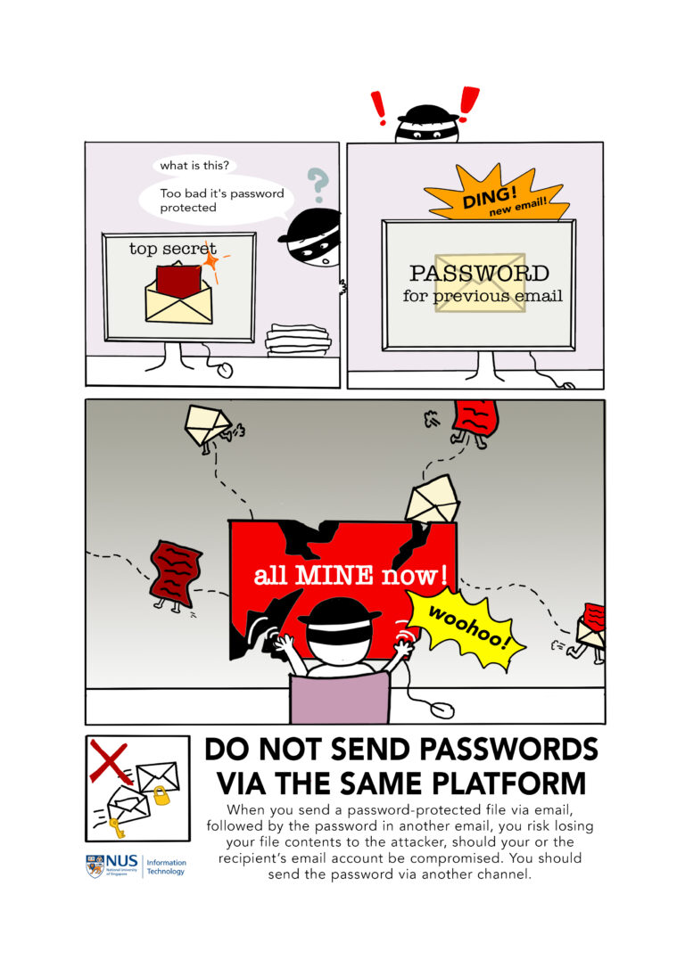 Do not send passwords via the same platform - NUS Information Technology | NUS IT Services ...
